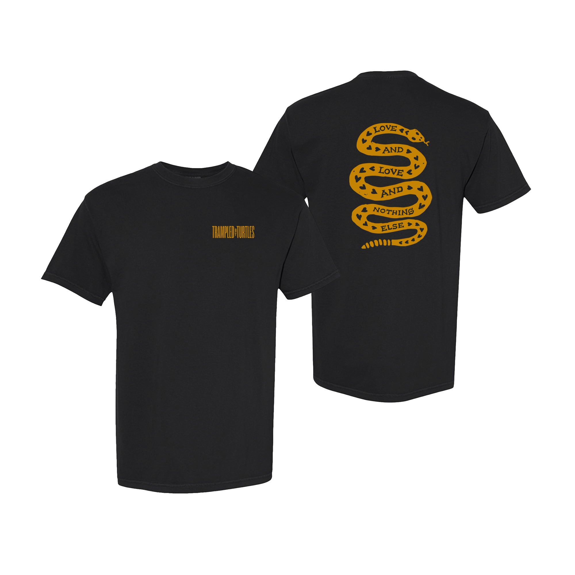 Love & Love Snake Tee (Black) – Trampled By Turtles